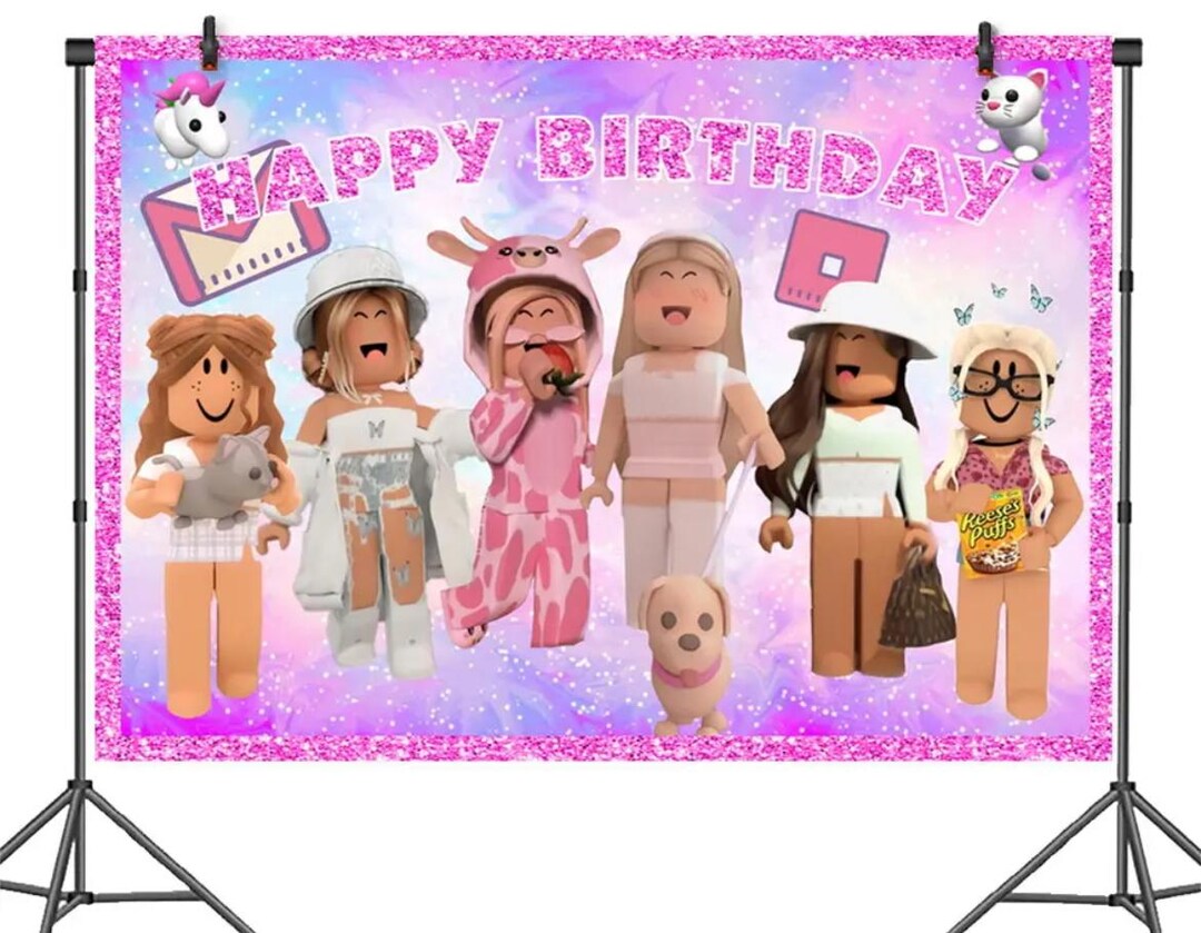 7ftx5ft Girl Roblox Backdrop - Etsy