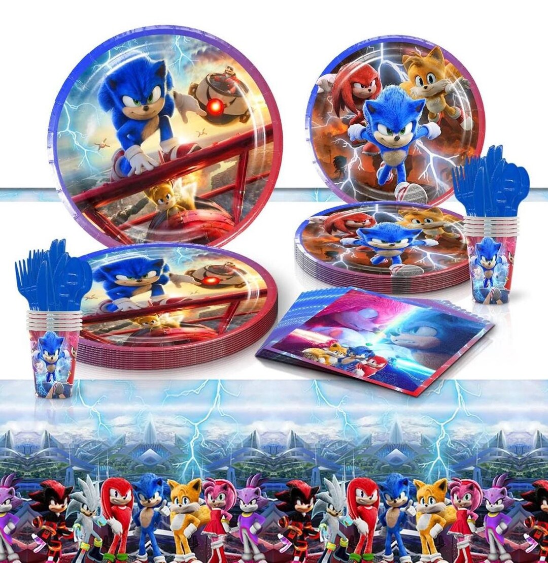 Sonic the Hedgehog Complete Party Cutlery Set - Etsy