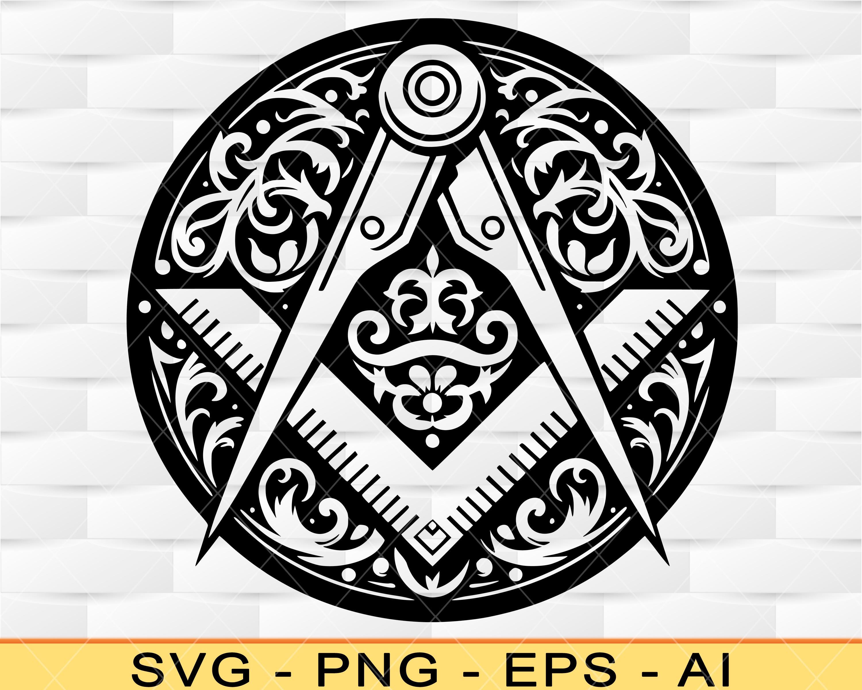 Masonic Square and Compass Svg, Fraternity Svg, Freemason Svg, Masonic ...