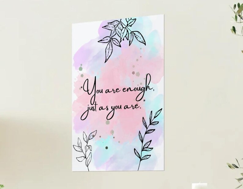 Inspirational Quote Wall Art – Self-love Printable Decor – Minimalist ...