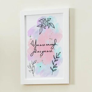 Inspirational Quote Wall Art – Self-love Printable Decor – Minimalist ...