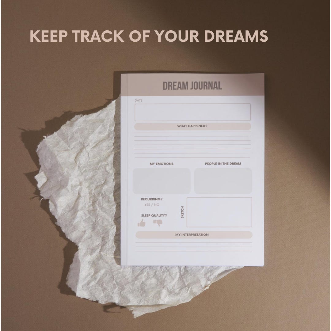 Dream Tracker, Dream Journal Printable, Daily Dream Diary, Dream ...