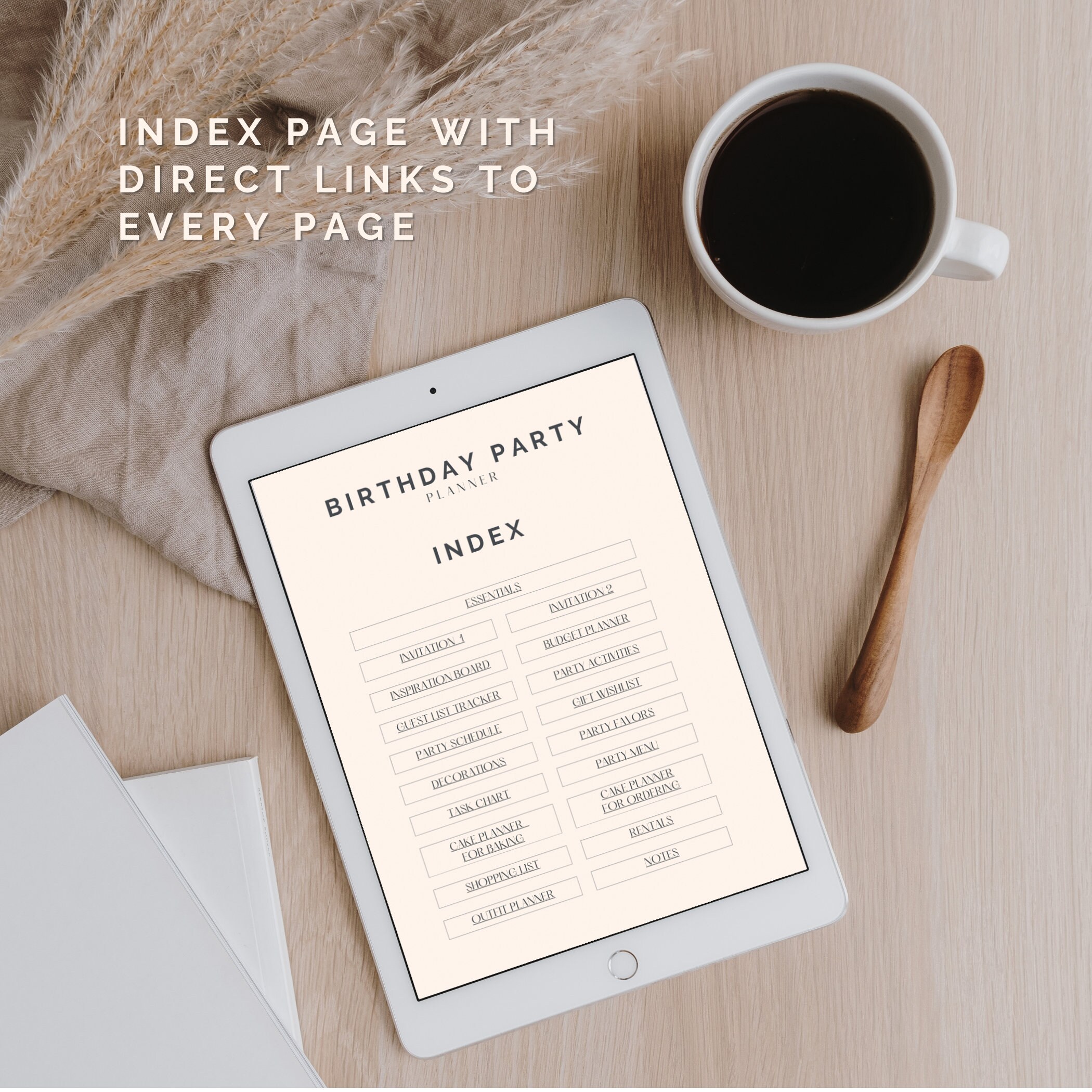 Digital Birthday Planner Printable, Party Checklist Template, Goodnotes ...