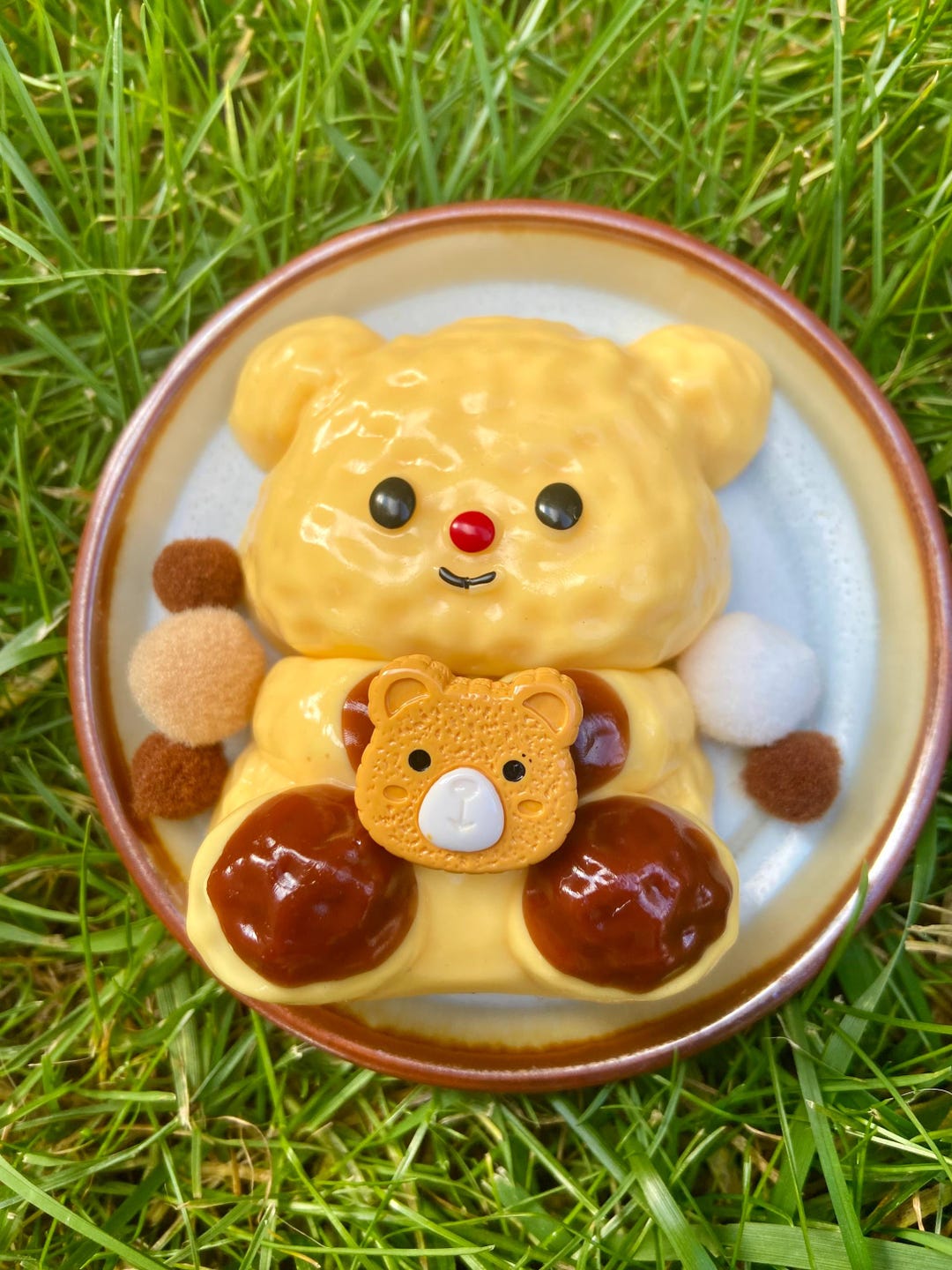 Handmade Graham Cookie Teddy Bear Taba Squishy Toy | Sensory Fidget Toy ...