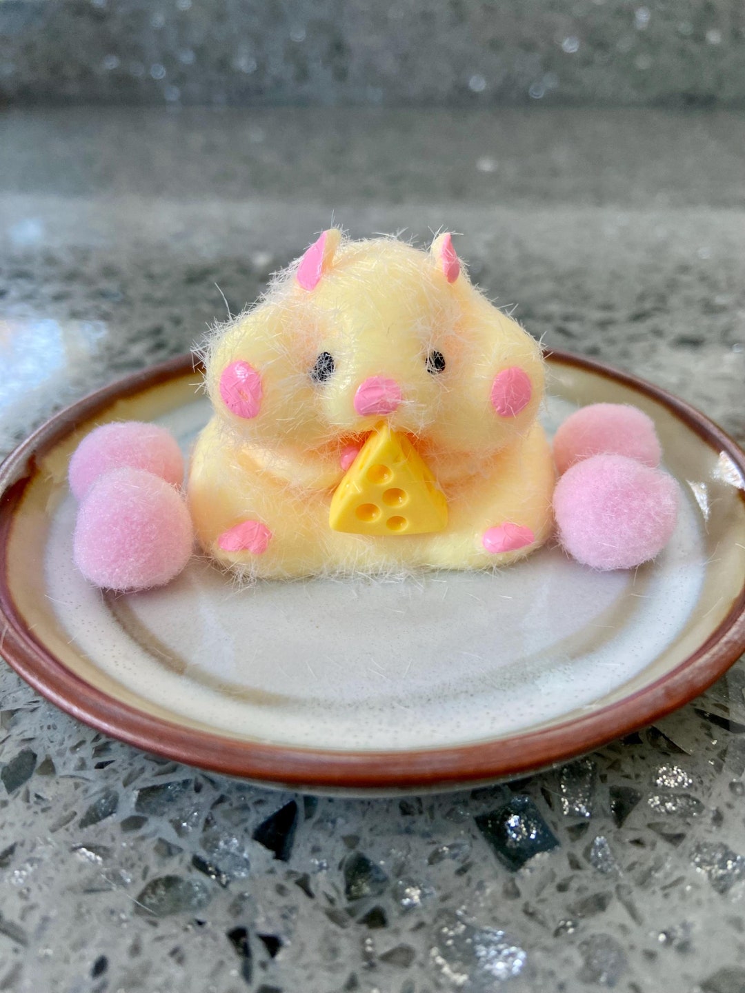 Handmade Yellow Furry Hamster Squishy | Kawaii Sensory Fidget Toy - Etsy