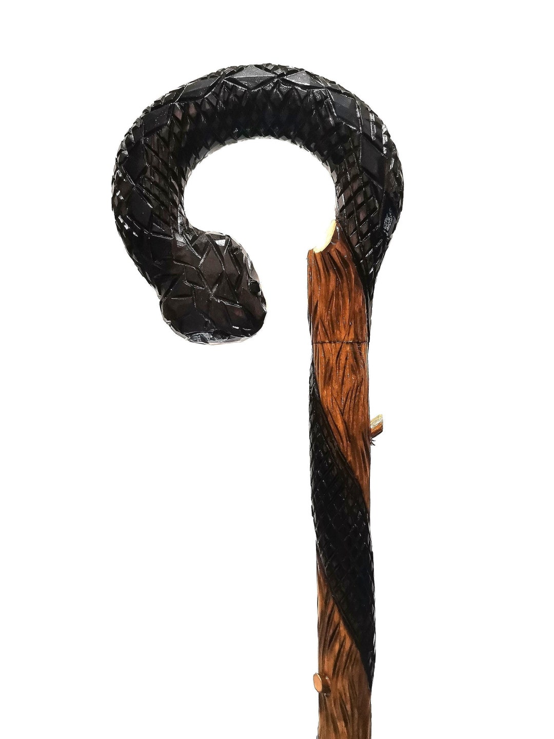 Snake - Wooden Cane Walking Stick Support Canes Handle Handmade Hand ...