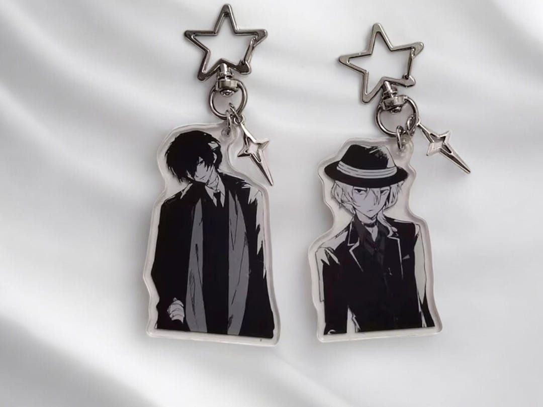 BSD Dazai & Chuuya Keychain: Bungou Stray Dogs Anime Accessory - Etsy