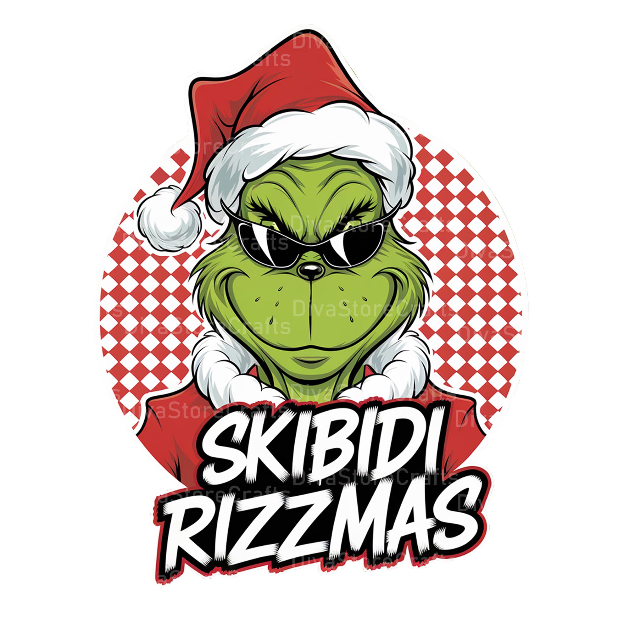 Skibidi Rizzmas Png, Grinchmas Rizzmas Png, Merry Rizzmas Png, Rizz the ...