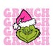 Grinchmas Face Preppy PNG, Christmas Movie Png, Pink Christmas Png ...