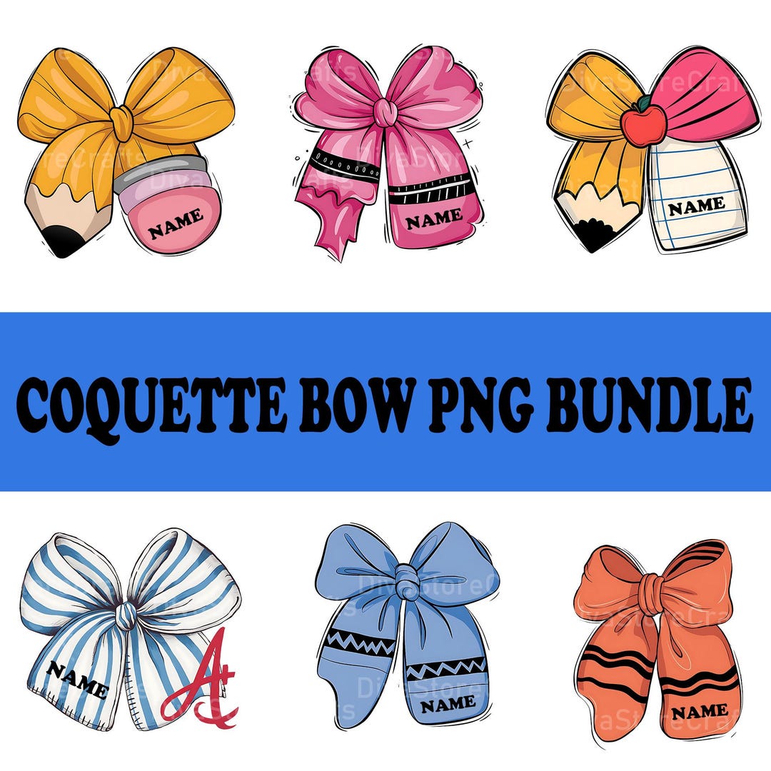 Custom Coquette Teacher PNG, Coquette Pencil Bow PNG, Trendy 100 Days ...