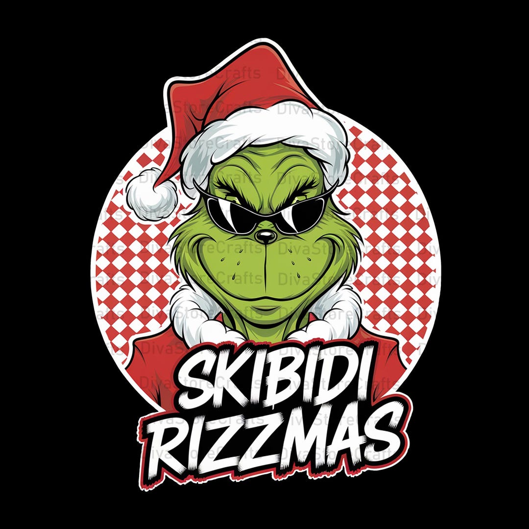 Skibidi Rizzmas Png, Grinchmas Rizzmas Png, Merry Rizzmas Png, Rizz the ...