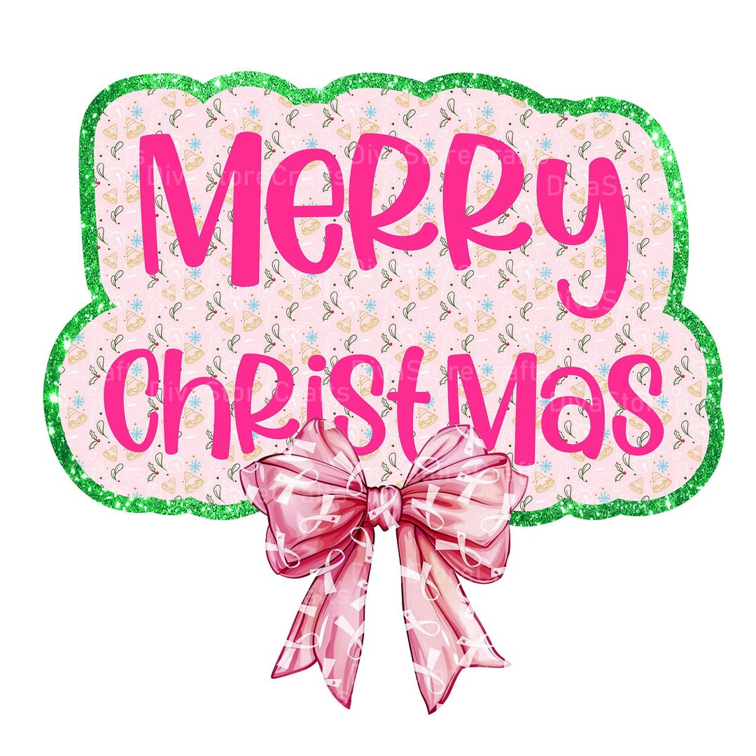 Coquette Christmas PNG, Pink Christmas Png, Coquette Bow Png, Christmas ...