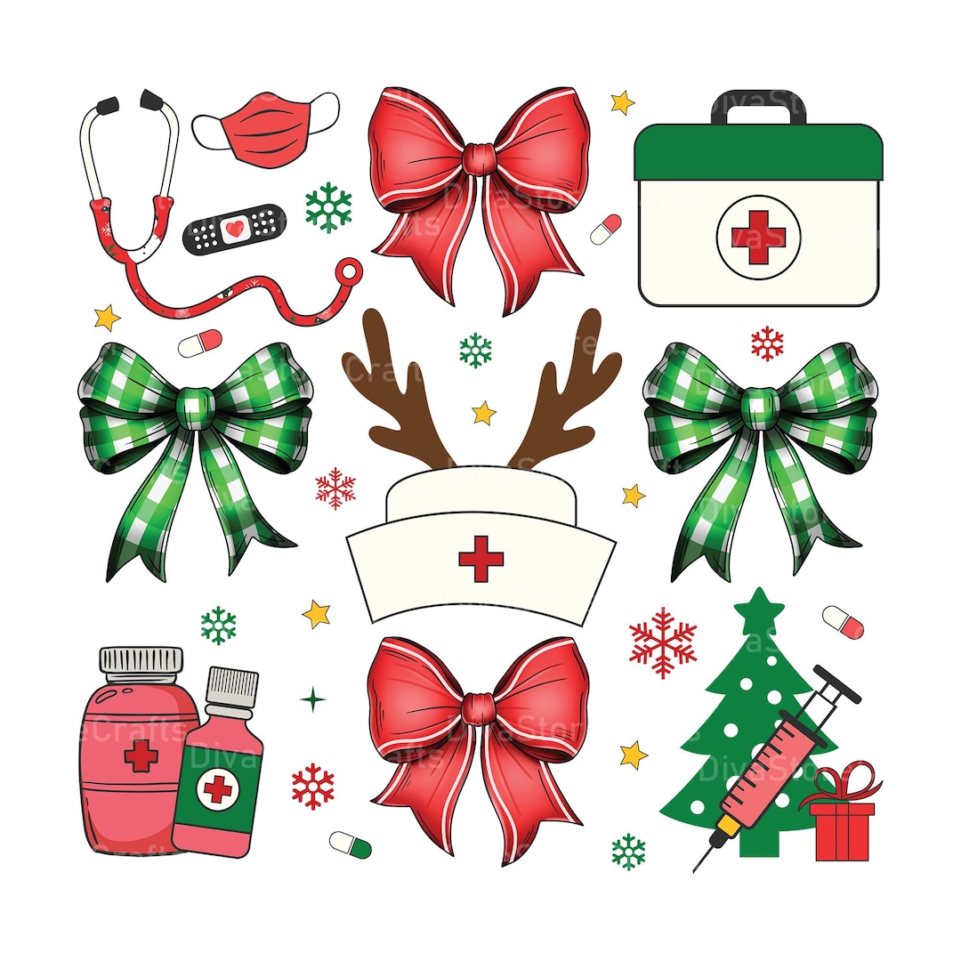 Nurse Christmas PNG, Medical Christmas Sublimation Design, Healthcare ...
