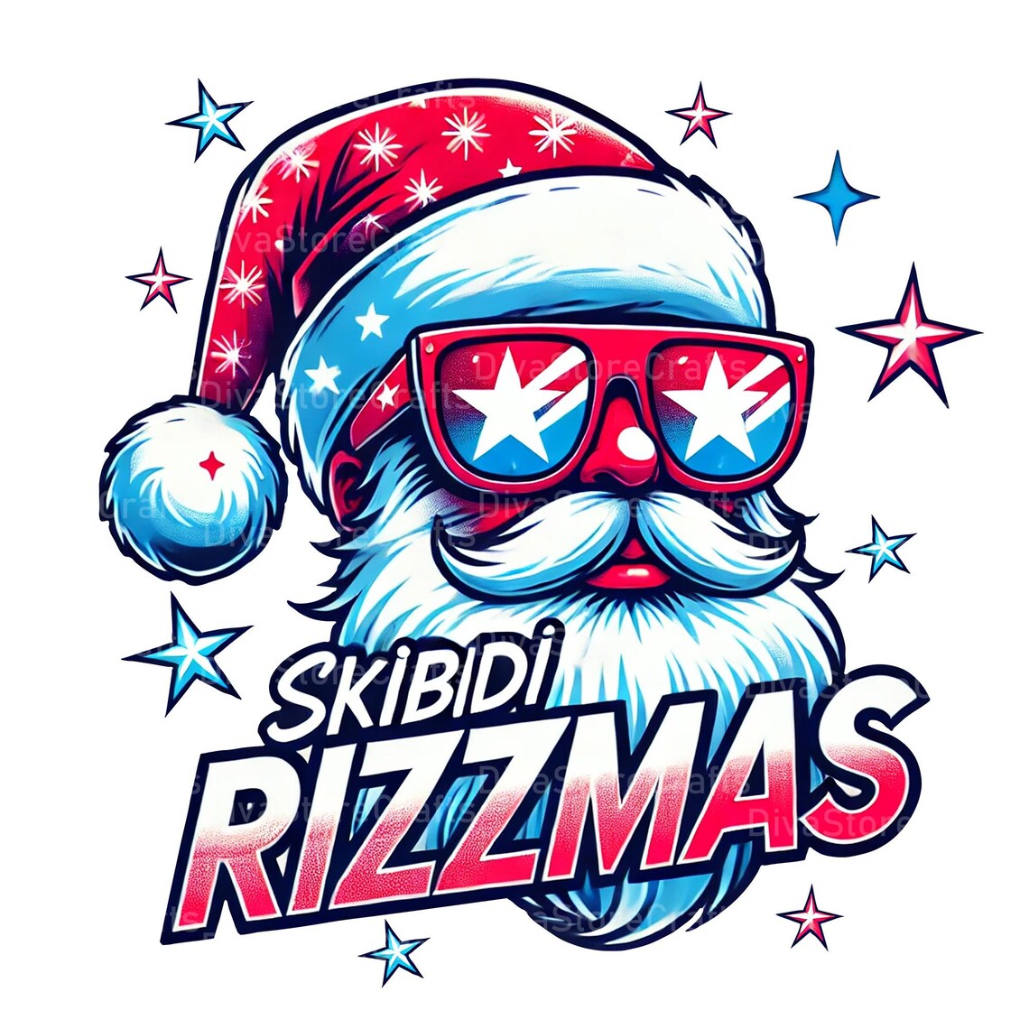Skibidi Rizzmas Christmas Png, Funny Santa Christmas Design, Santa Bruh ...