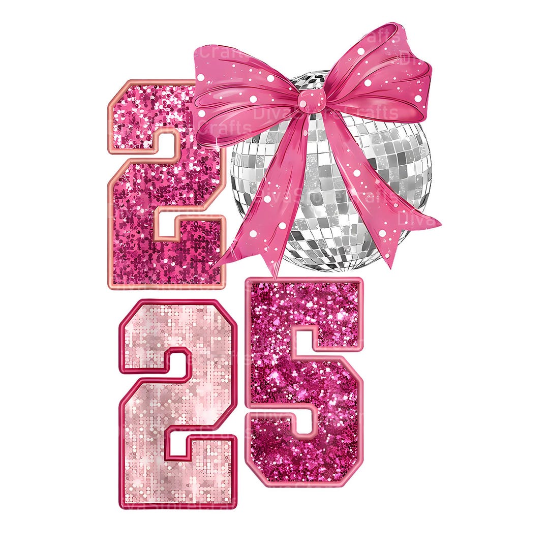 Happy New Year 2025 PNG, Disco Ball New Year's PNG, Social Club ...