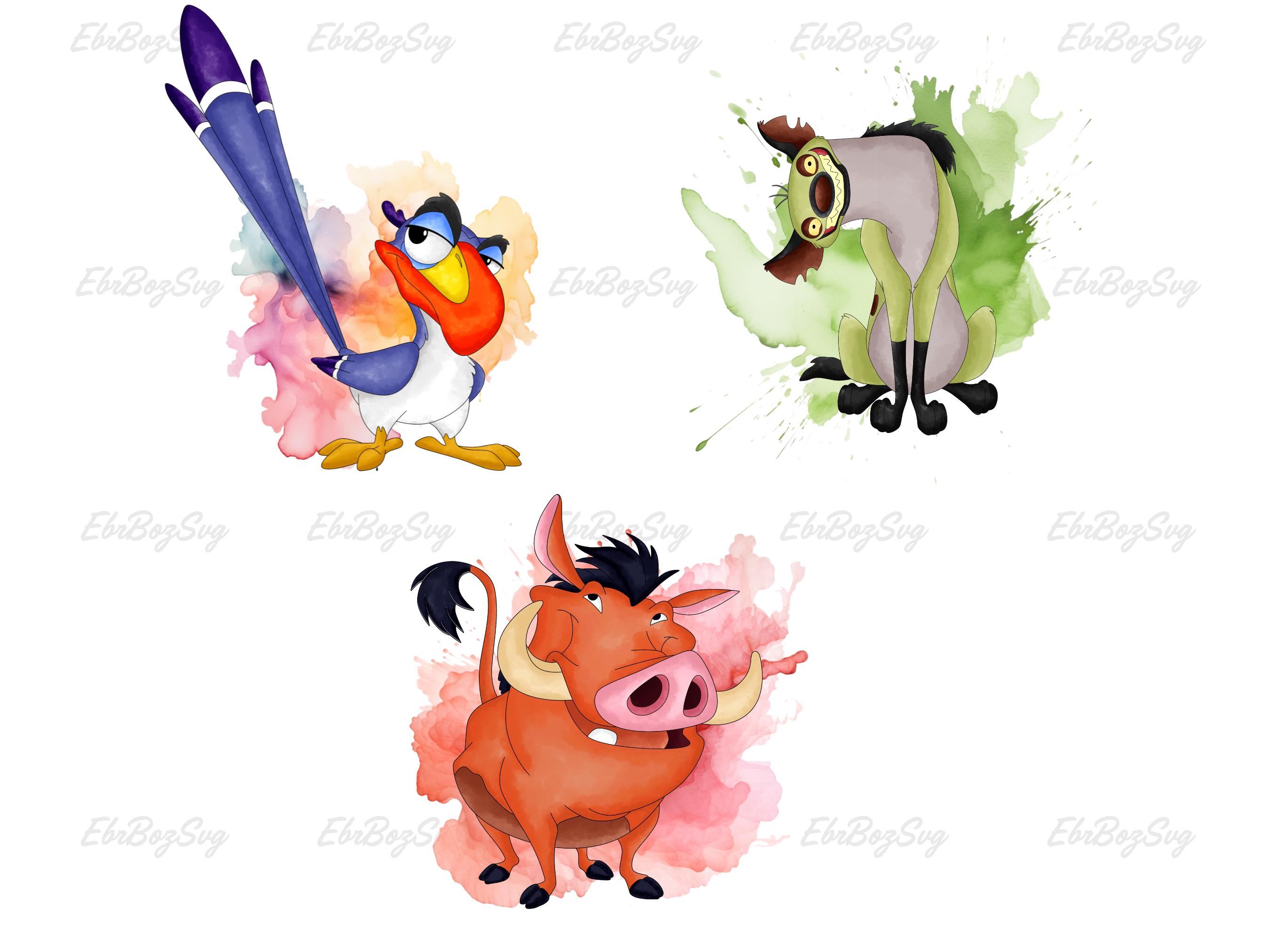 Paquete de acuarelas del rey león PNG, reino animal de acuarela PNG ...