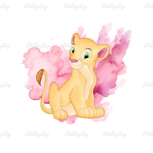 Watercolor Lion King Character Png, Watercolor Nala Png, Hakuna Matata ...