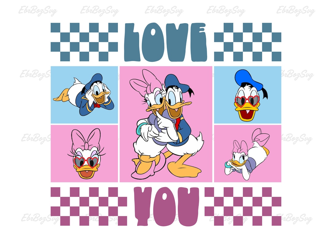 Donald Duck and Daisy Duck Love Png, Happy Valentines Day Png, Couple ...