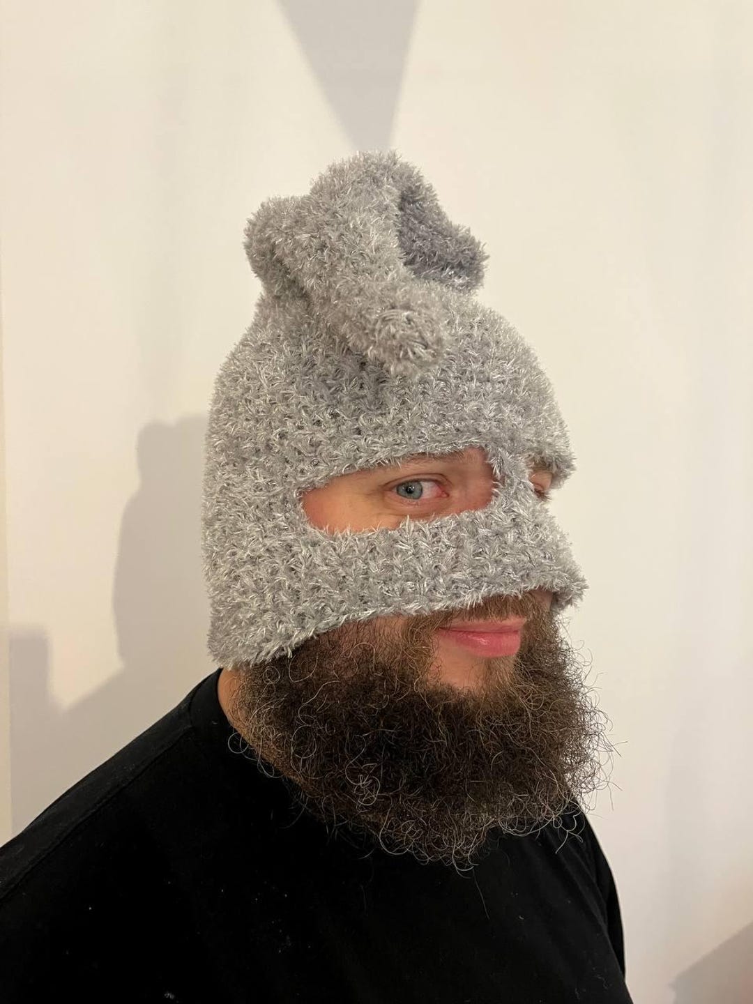 Fuzzy Knight Helmet – Soft & Cozy Crocheted Cosplay Hat - Etsy