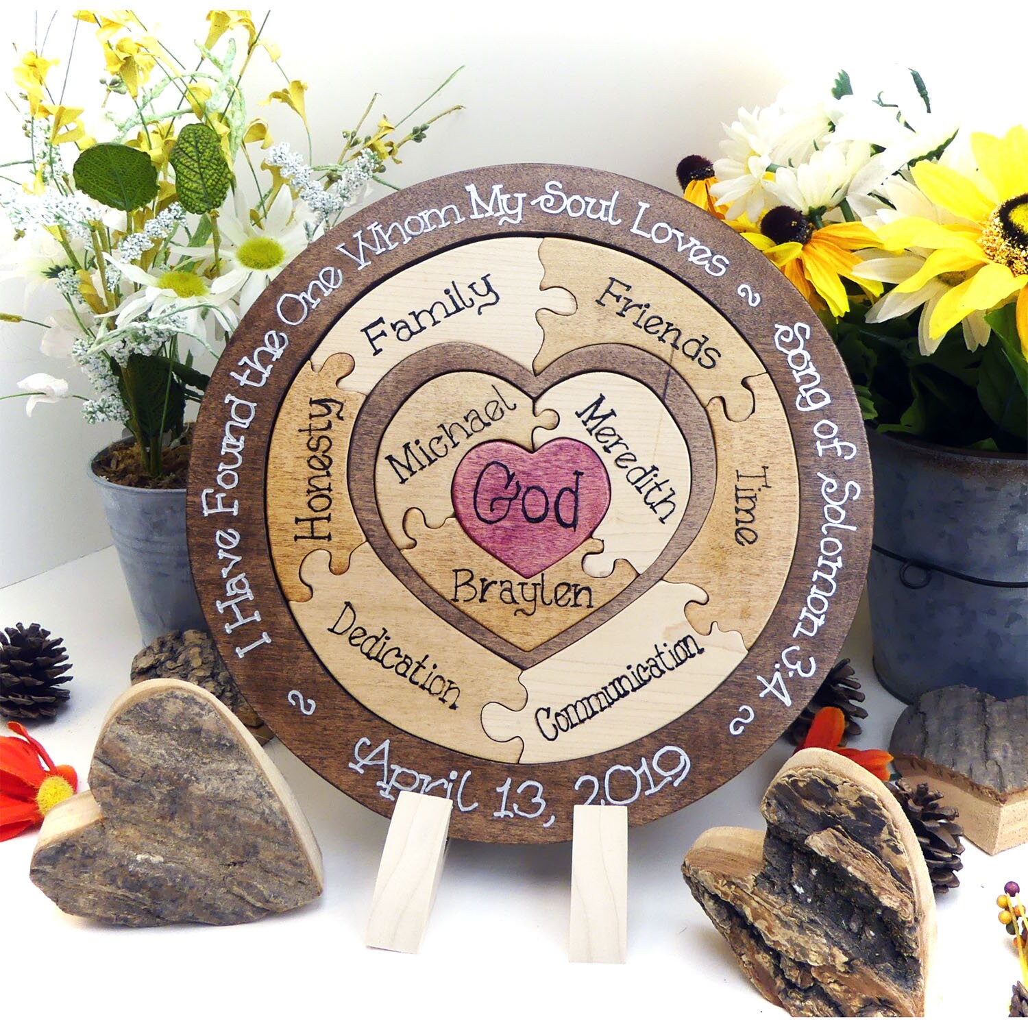 Unique Unity Ceremony Ideas Wedding Unity Puzzle Blended | Etsy