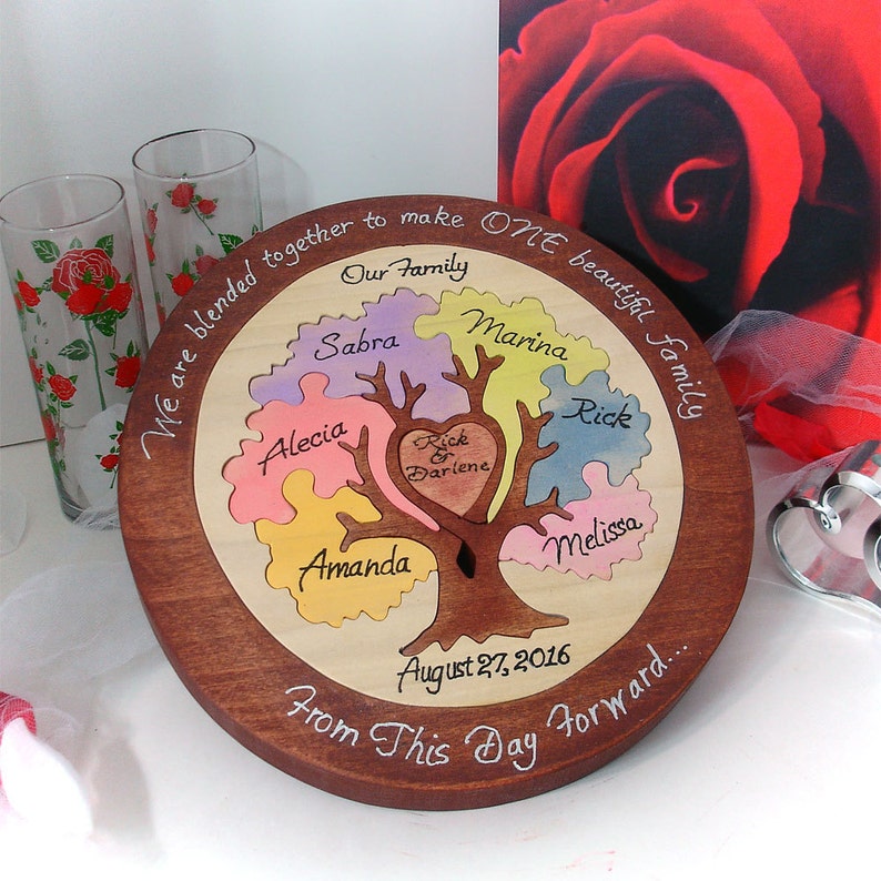 Family Tree Unity Puzzle Personalized Puzzle Wedding Gift | Etsy