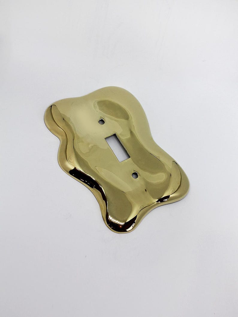 Sculptural Light Switch Cover in Brass - Etsy