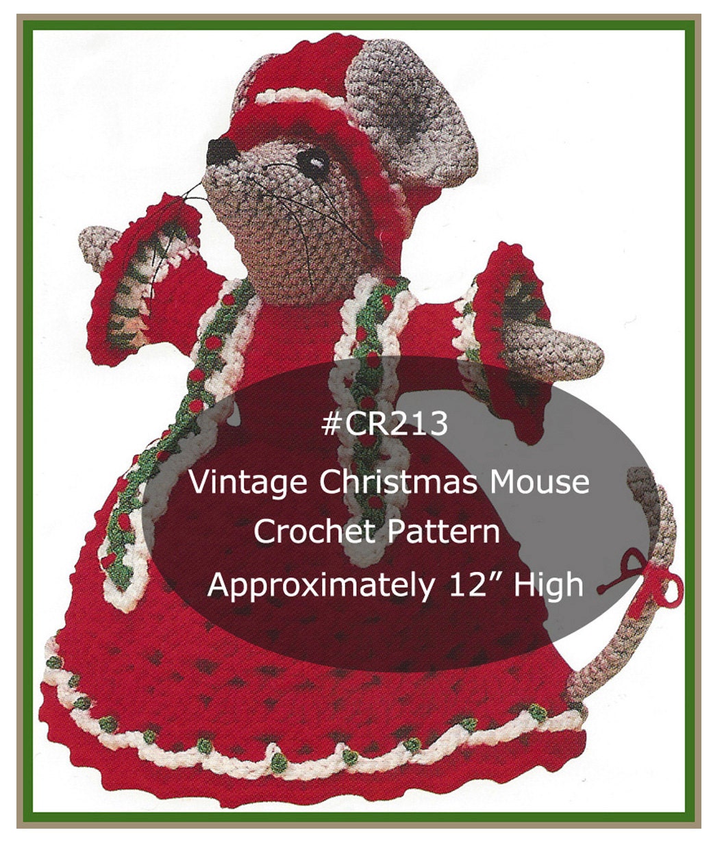 Christmas Mouse Pattern Crochet Mouse Pattern Cute Mouse | Etsy