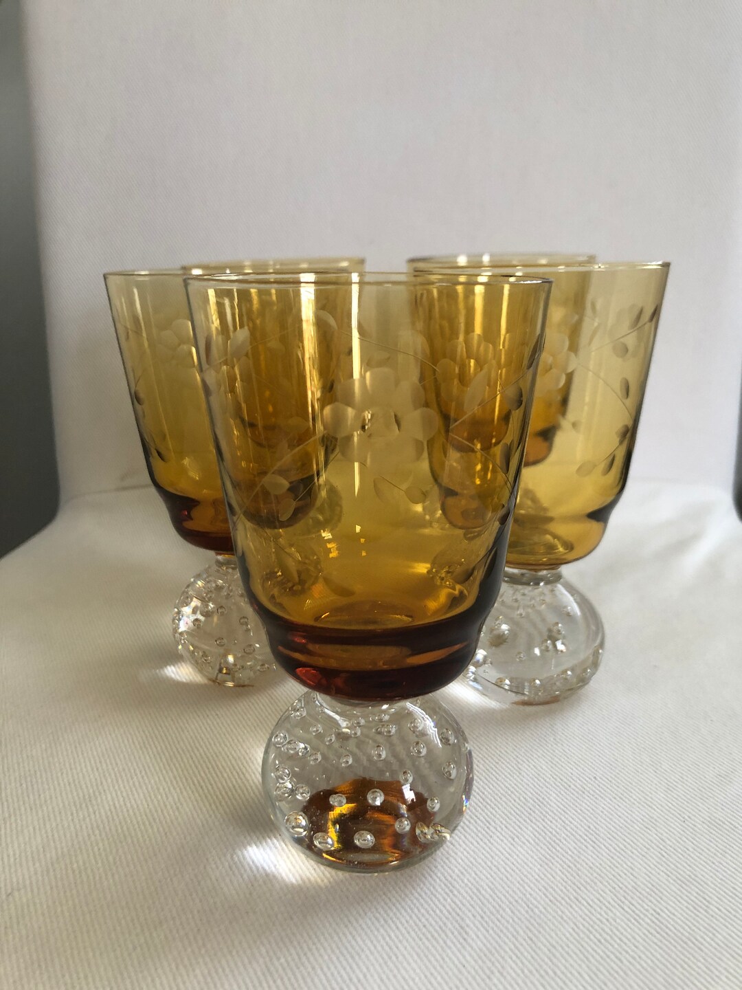Carl Erickson MCM Bubble Wine Glasses Controlled Bubble - Etsy
