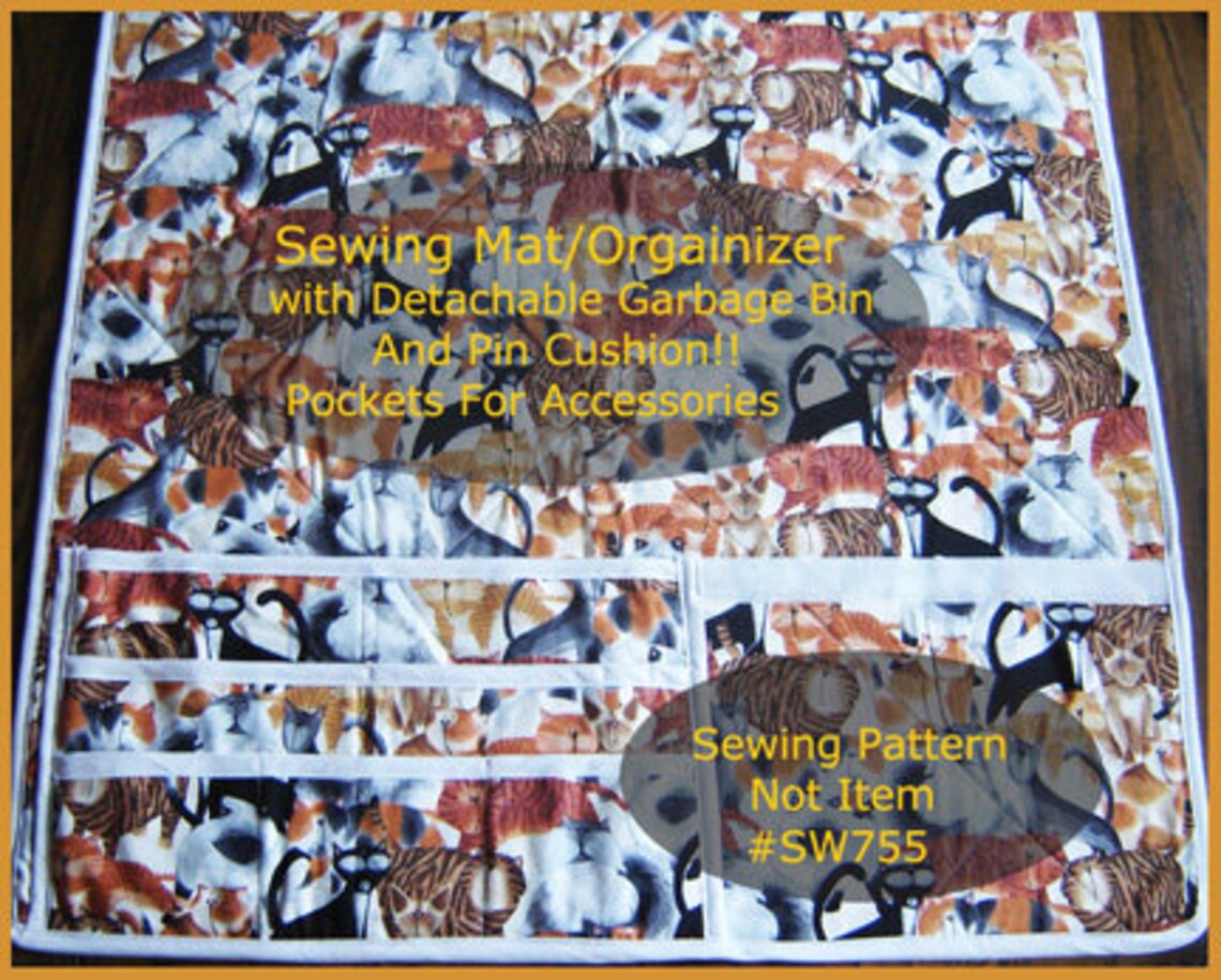 Sewing Machine Dust Cover Sewing Pattern Cat Sewing Machine | Etsy