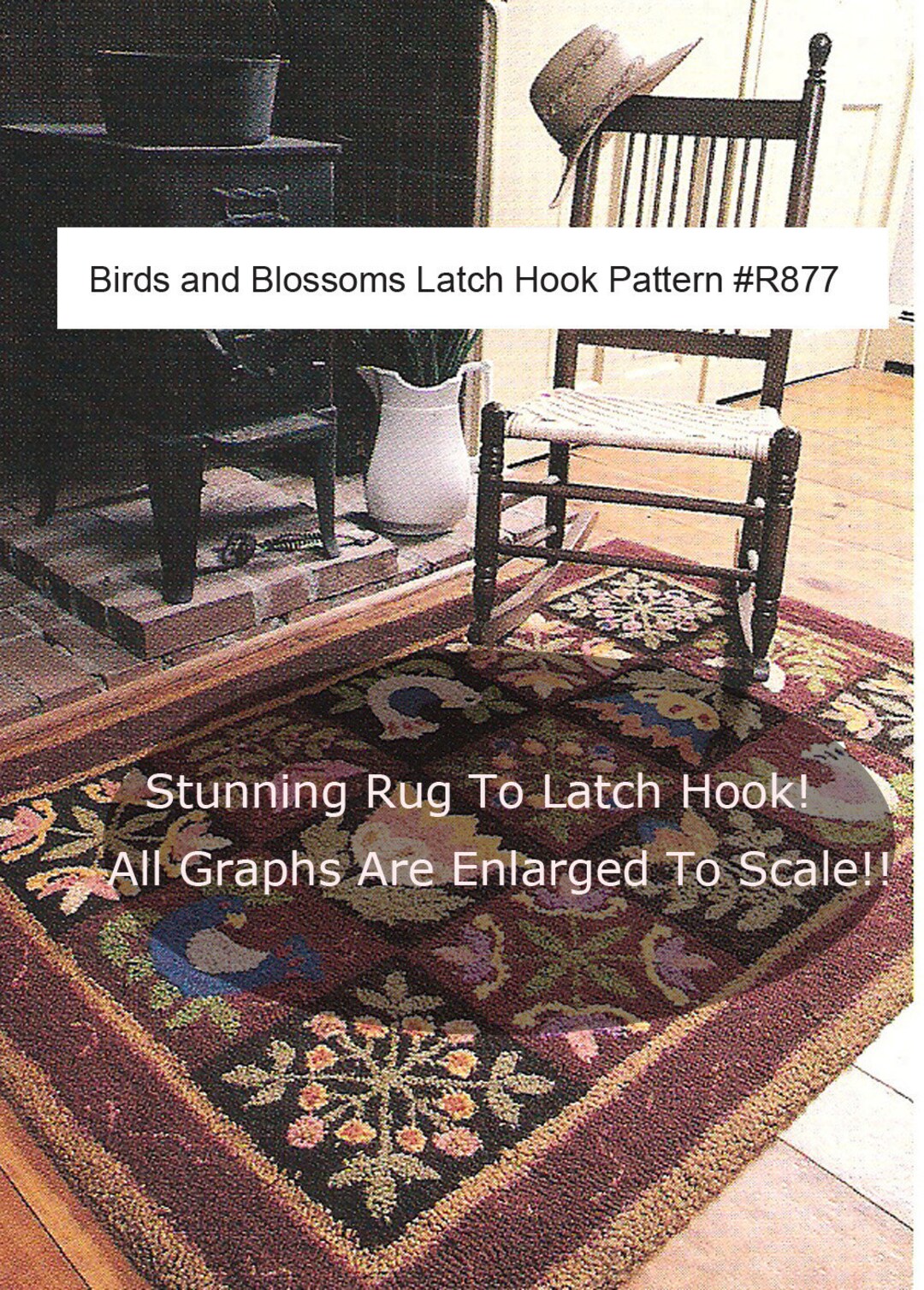 Birds Latch Hook, Birds Punch Needle Rug, Blossoms and Birds Craft # ...