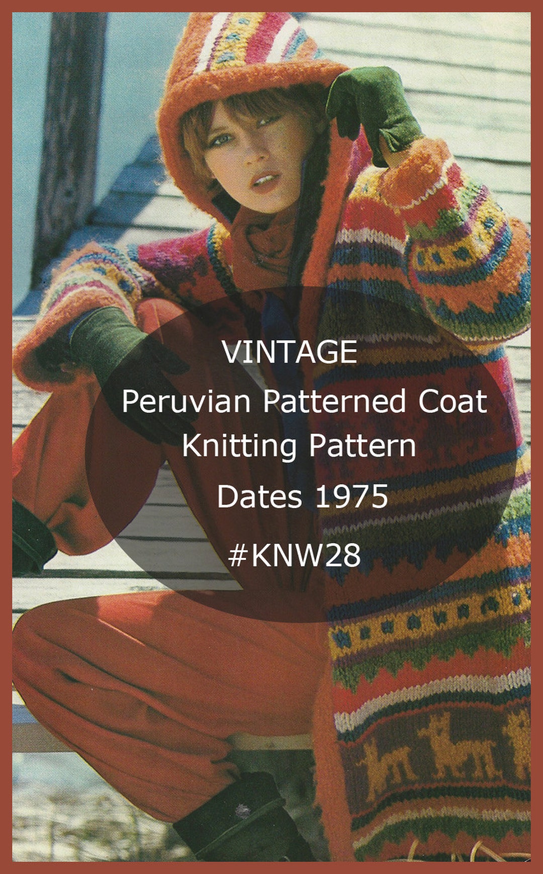Peruvian Coat Ladies Peru Knitting Patten Coat Multi Designed Coat # ...