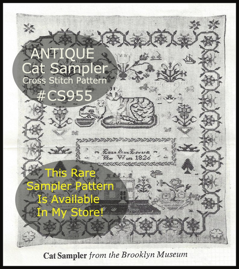 Colonial Sampler Antique Cross Stitch Pattern Museum Sampler - Etsy