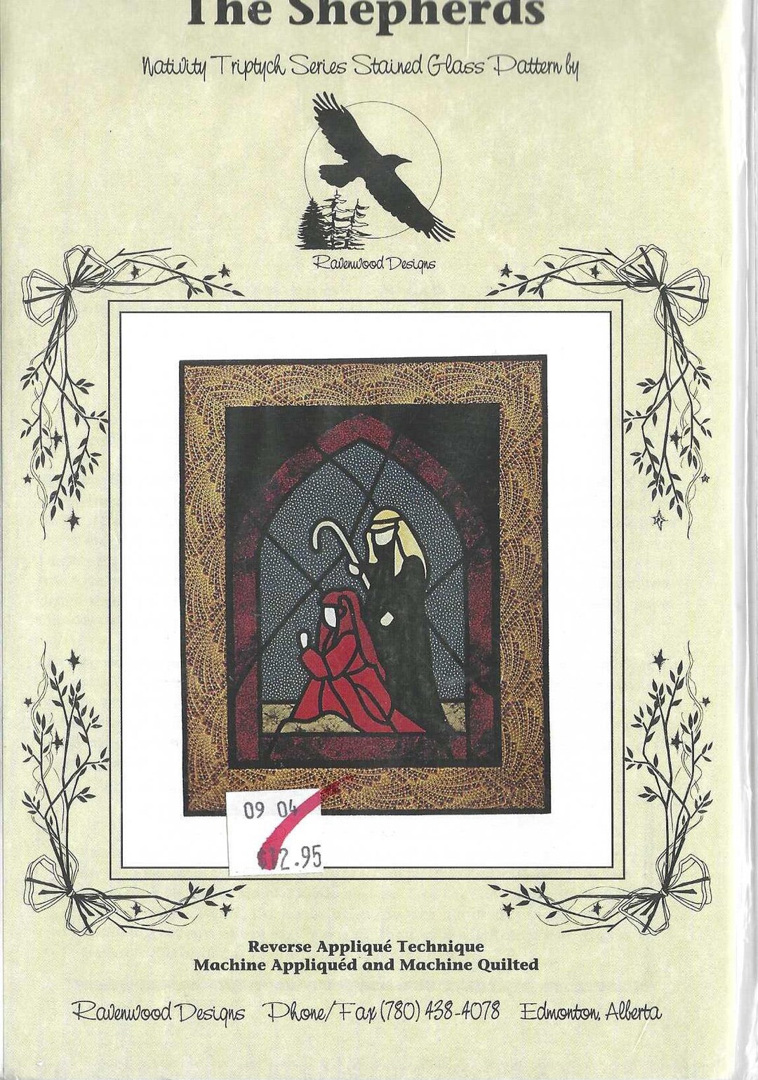 Religious Holiday Sewing Pattern, the Shepherds Appliqué, Stained Glass ...