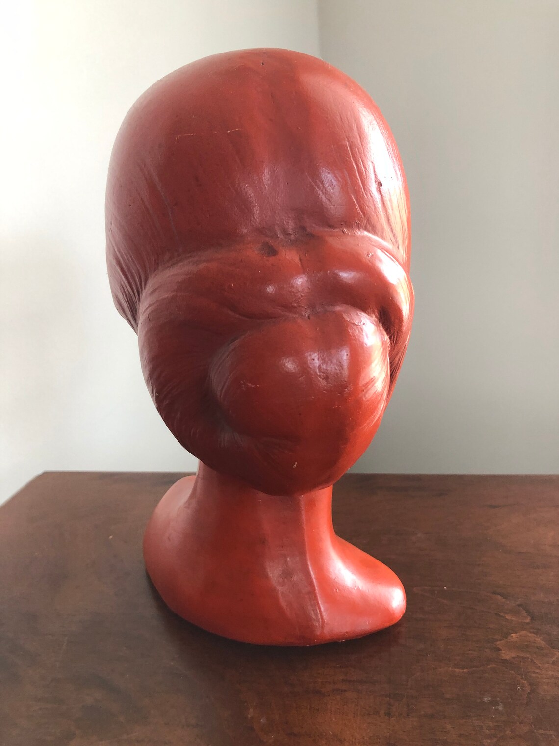 MCM Head Bustorange Head Bust Plaster Head Bustretro Head | Etsy