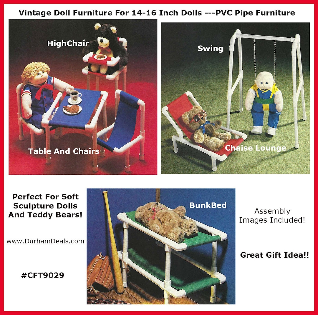 Cabbage Furniture Patterns/instructions, Cabbage Patch Furniture, 6 PVC ...