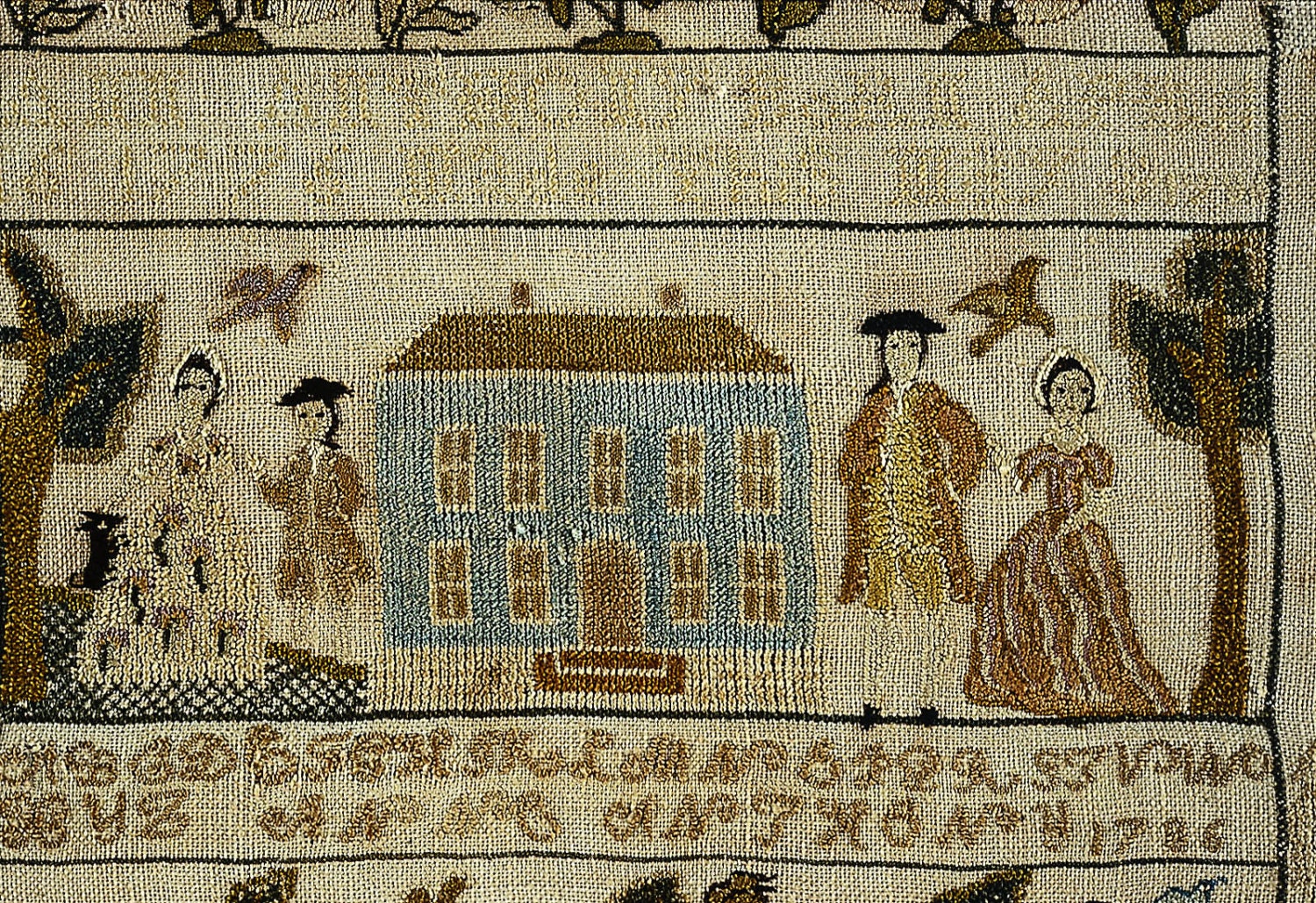 Colonial Sampler Antique Cross Stitch Pattern Museum Sampler - Etsy