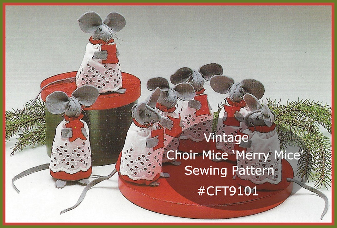 Grey Mouse Craft, Church Mice Craft, Choir Mice, Little Felt Christmas ...