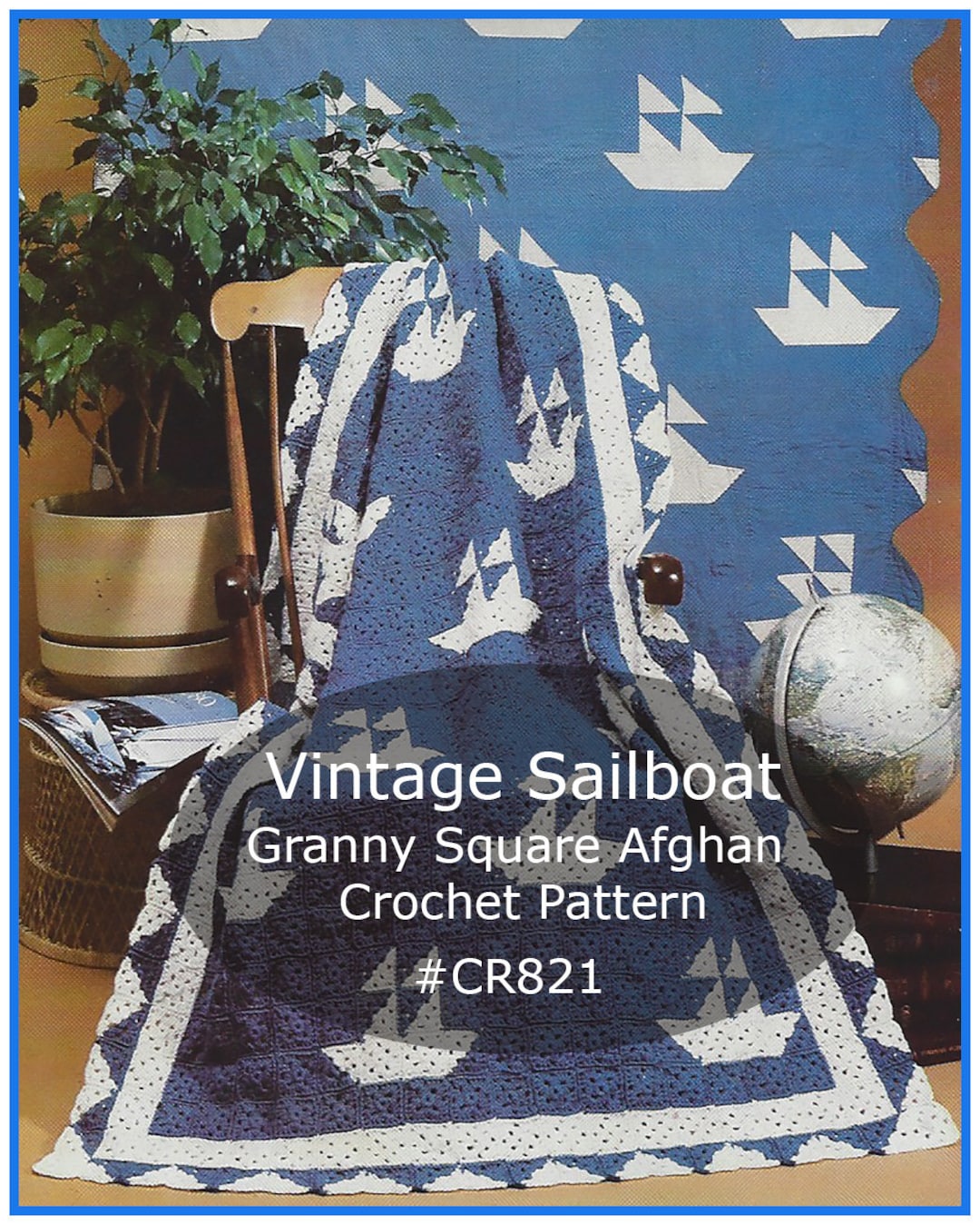 Nautical Afghan Crochet Pattern Granny Squares Nautical Afghan ...