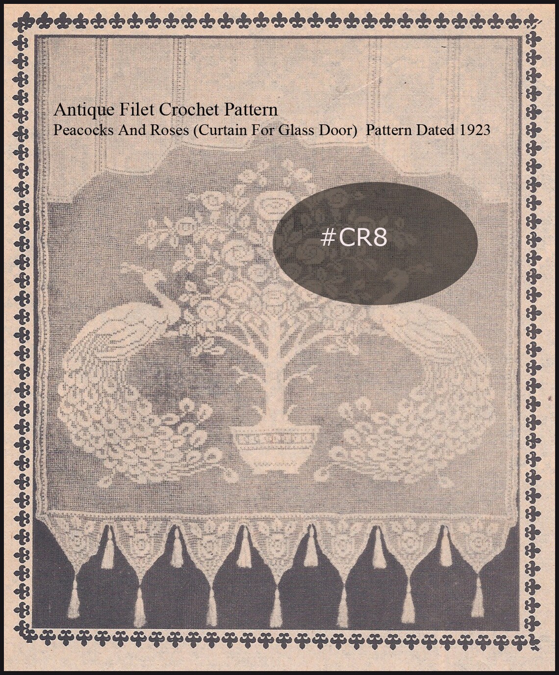 Chinese Bird Filet Crochet Filet Crochet Vintage Bird - Etsy