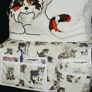 Sewing Machine Dust Cover, Sewing Pattern Cat Sewing Machine Cover ...