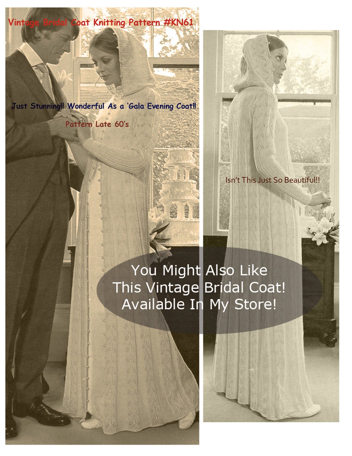 Wedding Dress Knitting Pattern Vintage Bridal Dress Knitting - Etsy