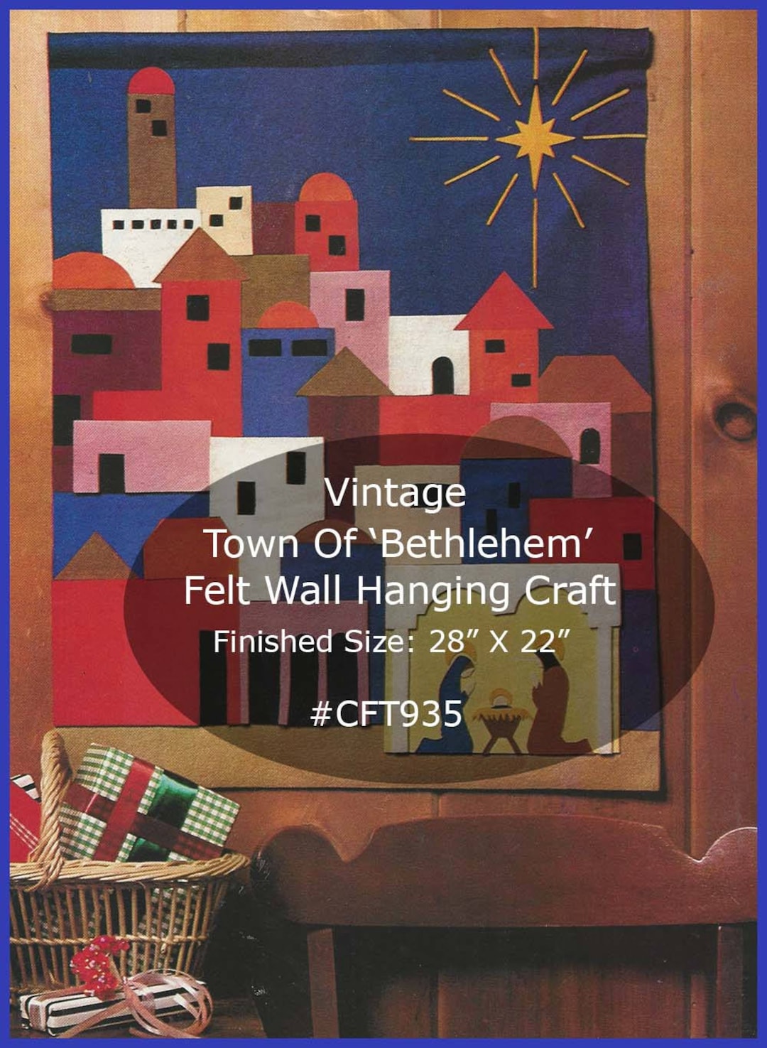 Bethlehem Town of Bethlehem Christmas Craft Bethlehem Wall Hanging Felt ...