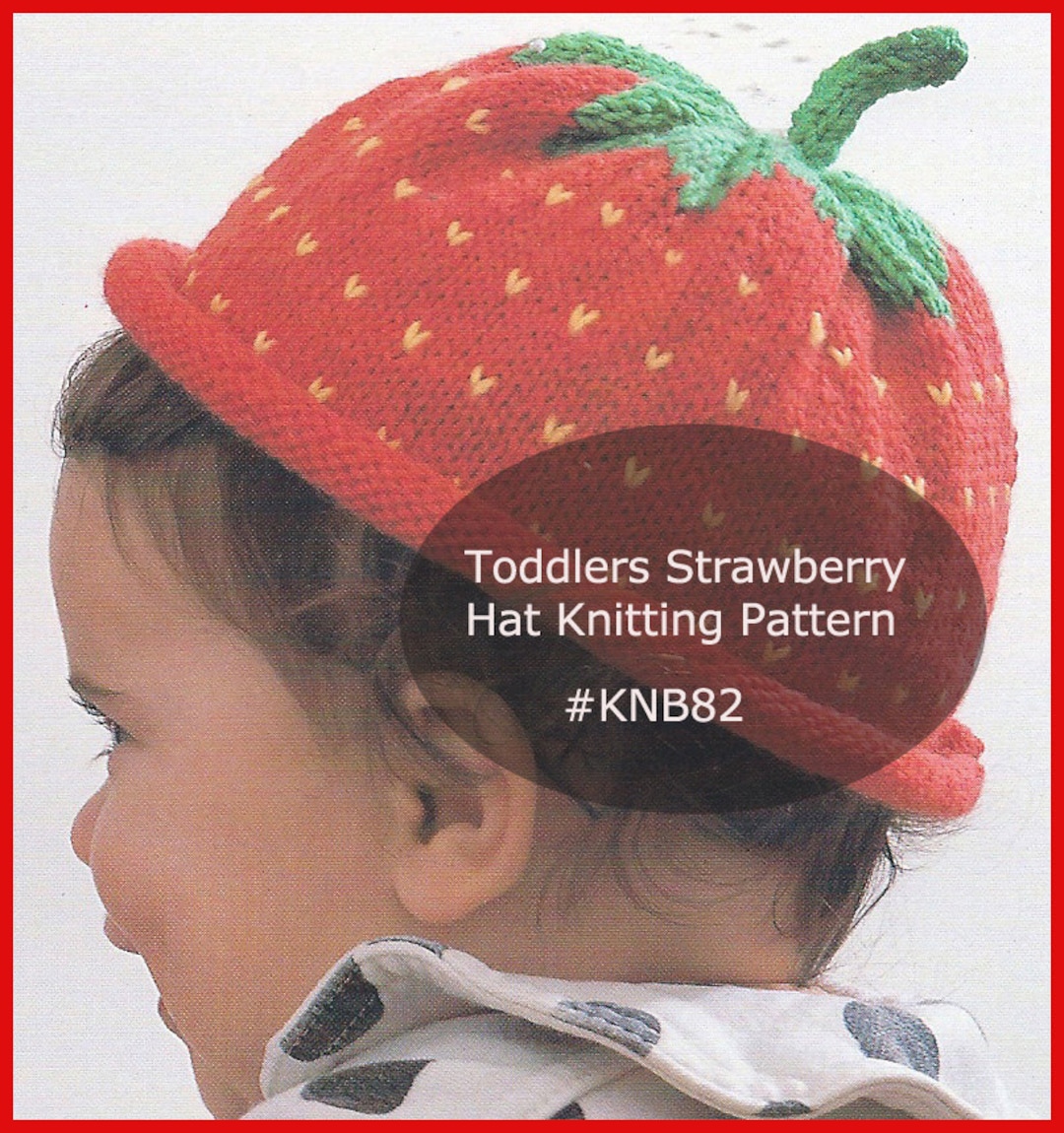Strawberry Hat Knitting Pattern Child Hat to Knit #KNB82 Pdfinstant ...