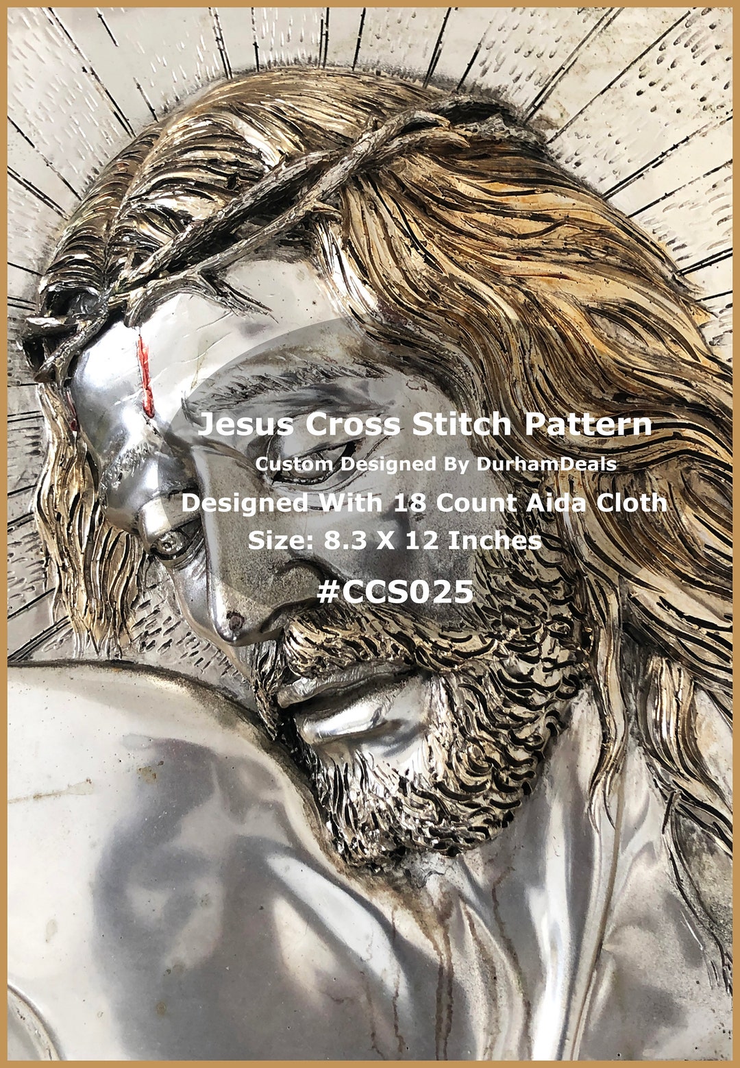 Jesus Cross Stitch Pattern, Jesus Face Cross Stitch, Religious Cross ...
