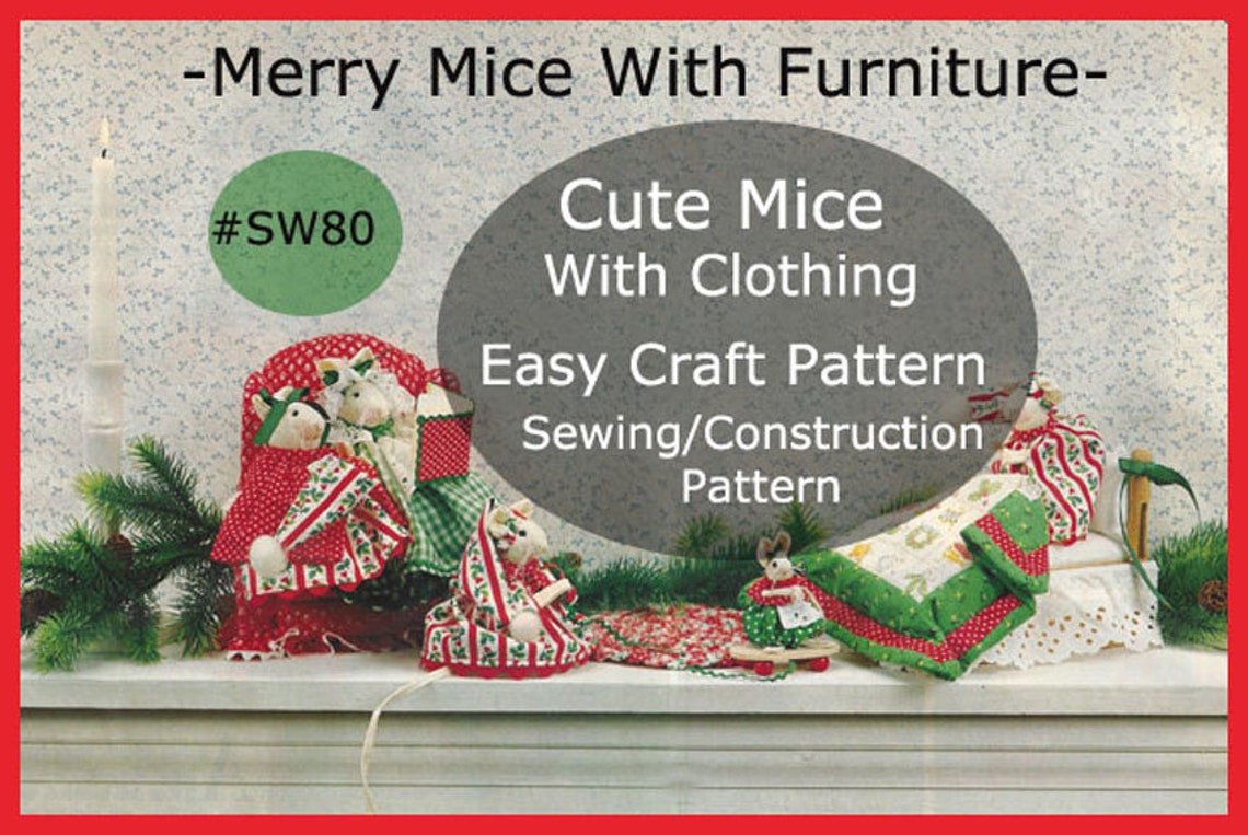 Christmas Mouse Ornament Pattern Christmas MOUSE Felt Sewing - Etsy Canada