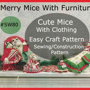 Christmas Mouse Ornament Pattern, Christmas MOUSE Felt Sewing, See Our ...