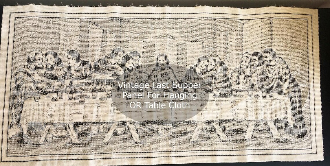 Last Supper Filet Crochet Wall Pattern--the Last Supper Wall Panel ...