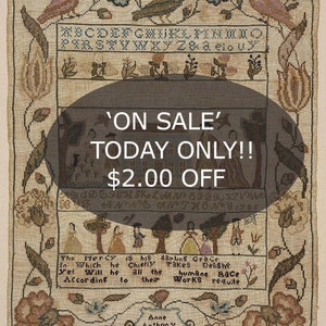 Colonial Sampler Antique Cross Stitch Pattern Museum Sampler - Etsy