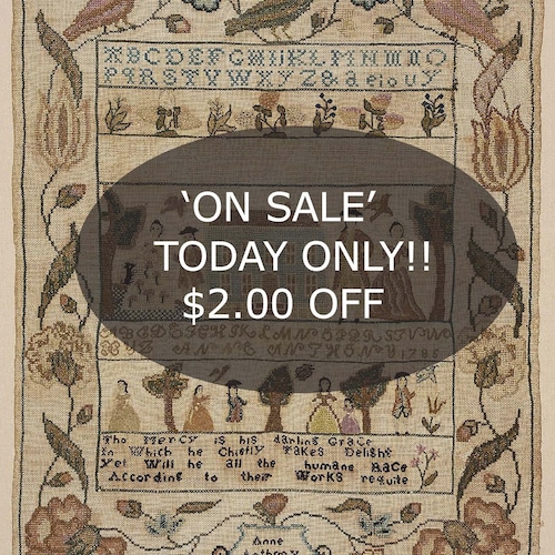 Colonial Sampler Antique Cross Stitch Pattern Museum Sampler - Etsy