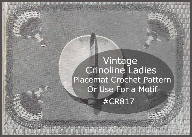 Crinoline Lady Crochet Pattern Crinoline Lady Motif | Etsy